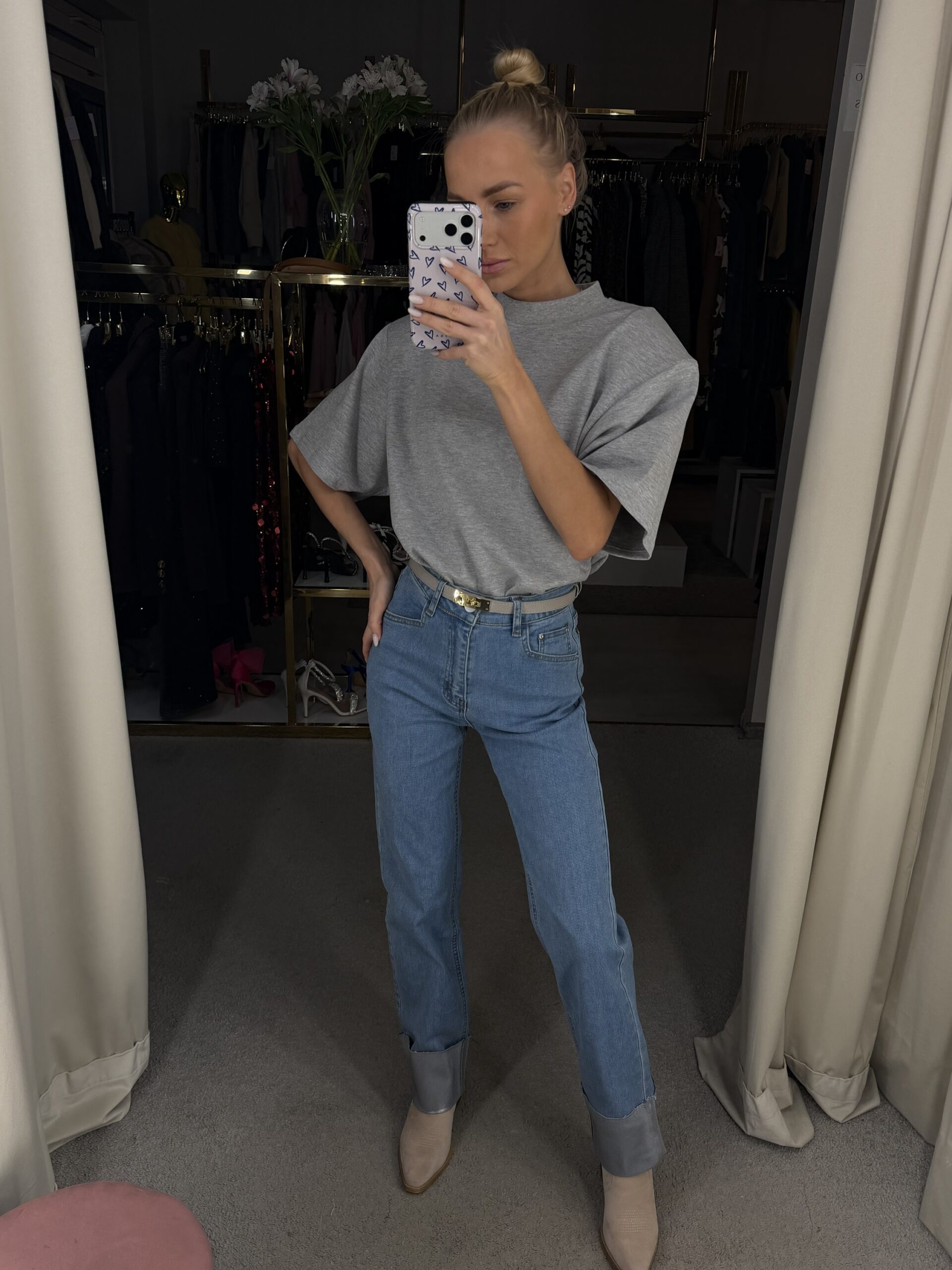 Džinsai su blizgiu atvertu – Hers Room